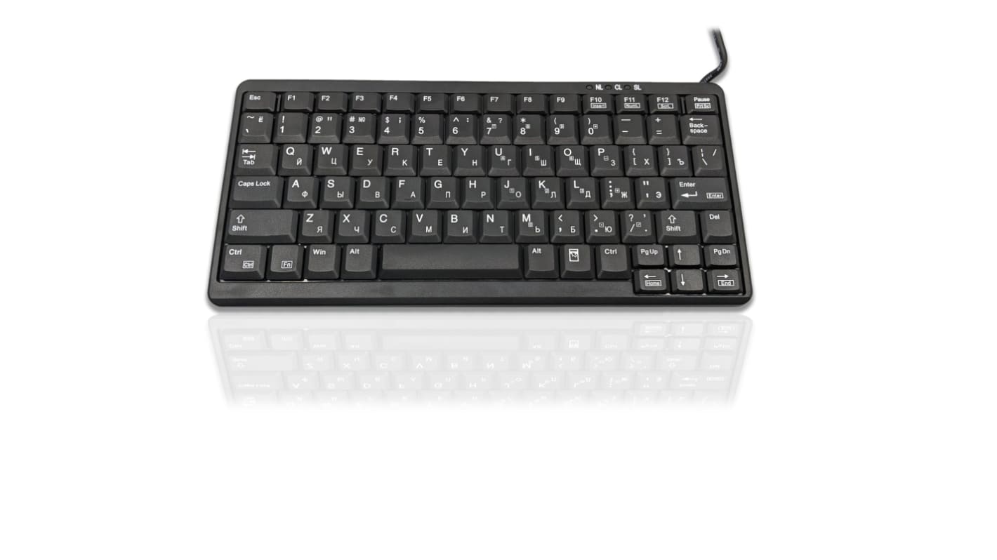 Ceratech KYB500-K82A-15CY Wired PS/2 & USB Compact Keyboard, QWERTY ...