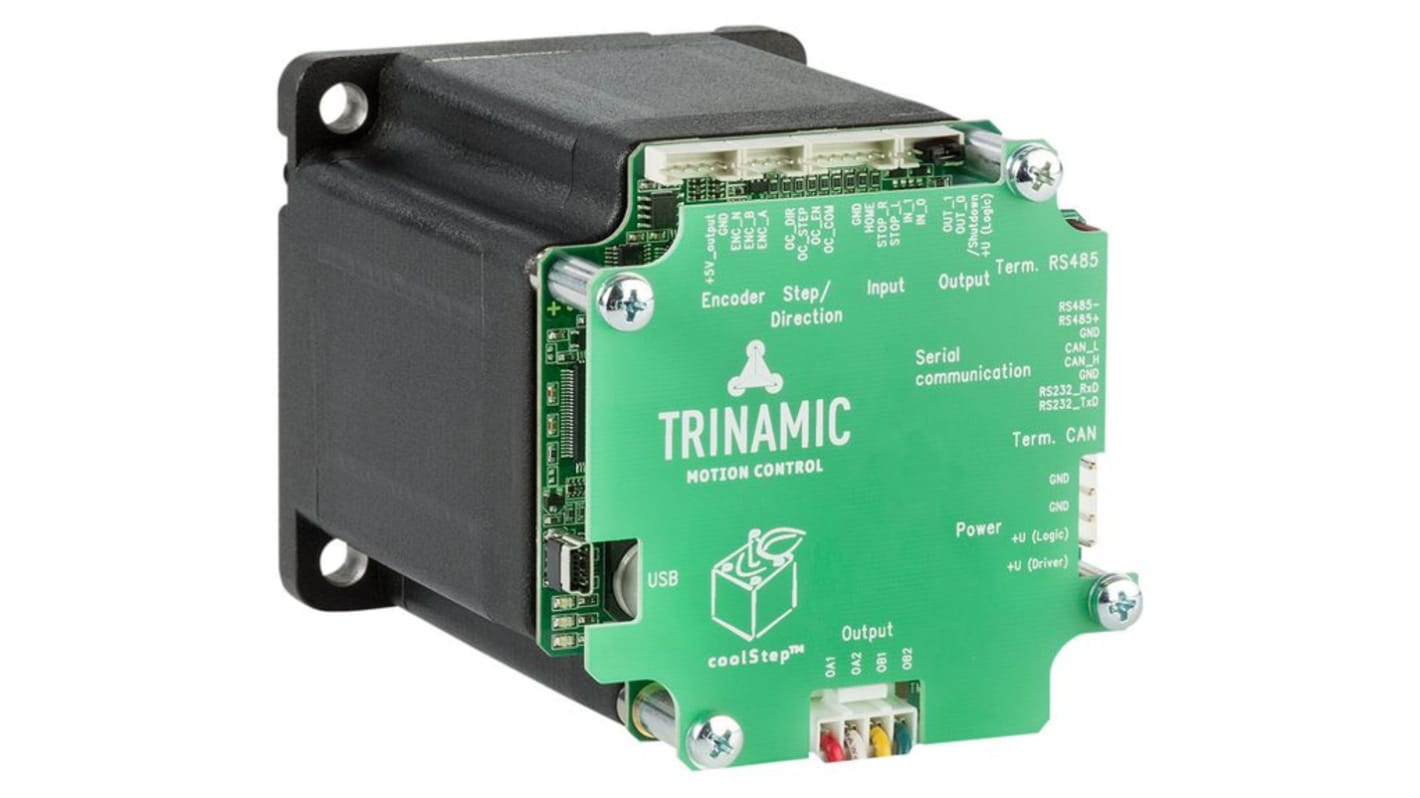 PD86-3-1180-CANOPEN | Trinamic PANdrive Series Stepper Motor, 7Nm Torque, 55 V, 1.8°, 12.7mm ...