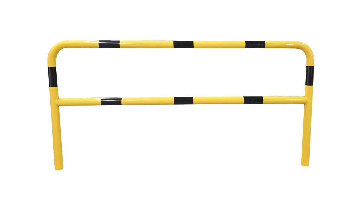 RS PRO Black/Yellow Steel Protection Barrier | RS