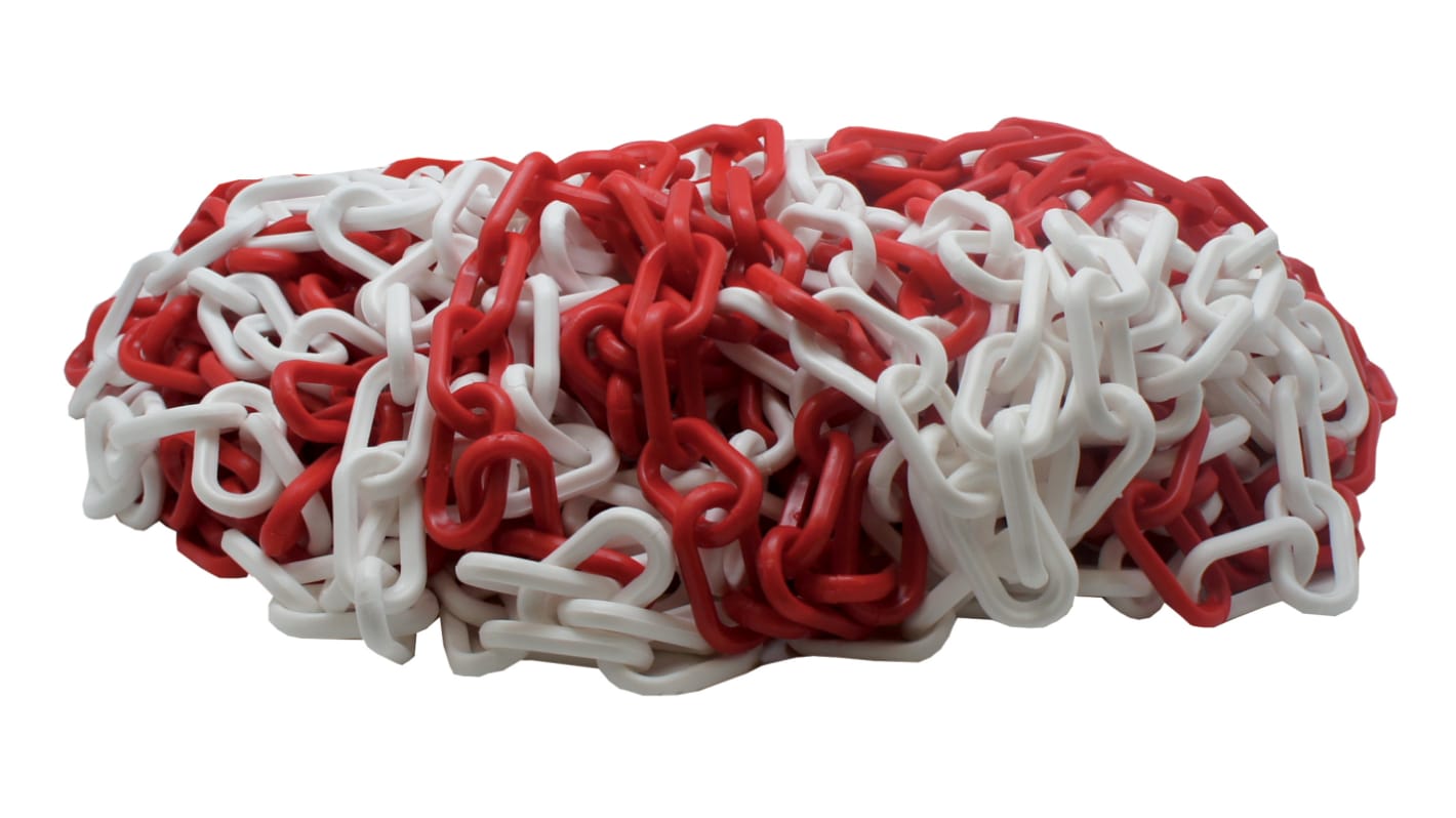 RS PRO Red & White Polypropylene Chain Barrier | RS