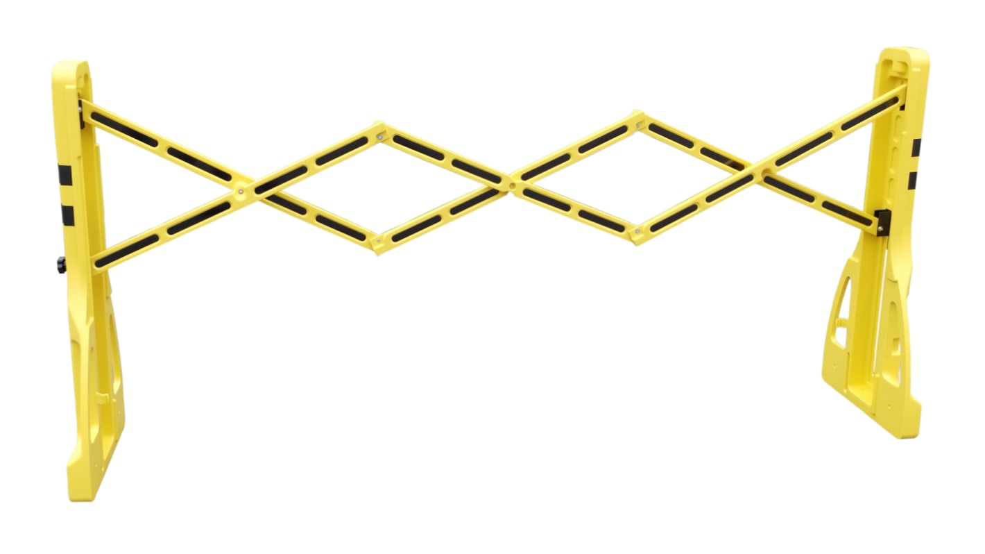RS PRO Ausziehsperre Polypropylen Schwarz, Gelb Sicherheits-Absperrung | RS