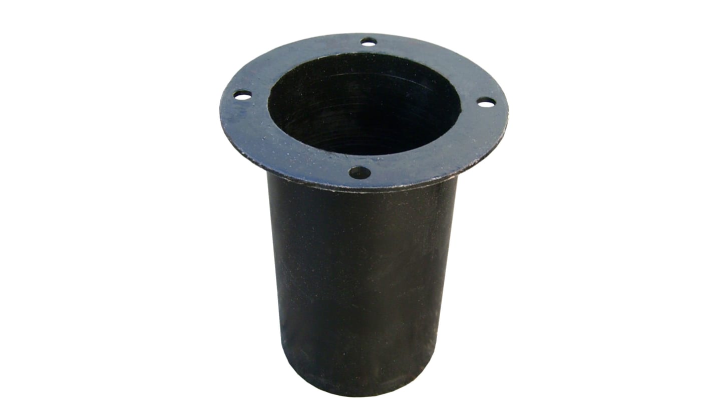 RS PRO Black Steel Post Base & Collar | RS