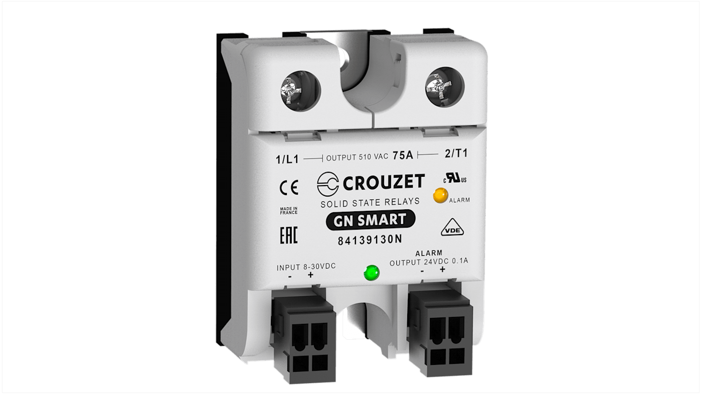 84139130N | Crouzet GN Series Solid State Relay, 75 A Load, Panel Mount ...