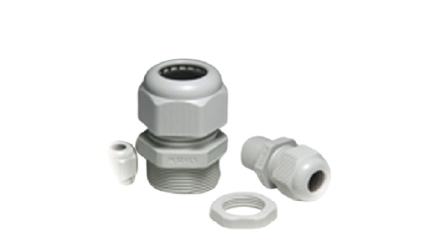 GPA M63 | Fibox GPA Series Light Grey Polyamide Cable Gland, M63 Thread ...