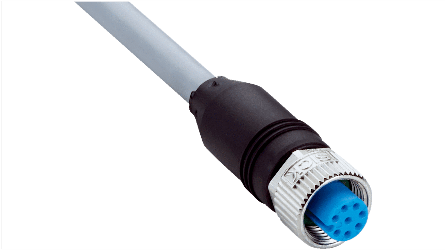 YF2A28-100S01XLEAX / 2099605 | SICK Female 4 way Straight M12 to Male 4 ...