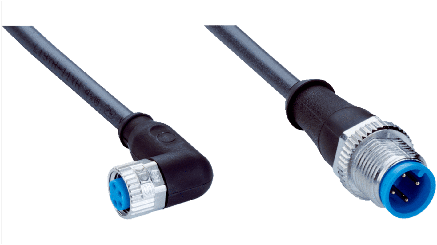 YG8U14-050UA3M2A14 | Sick Right Angle Female 4 way M8 to Straight Male ...