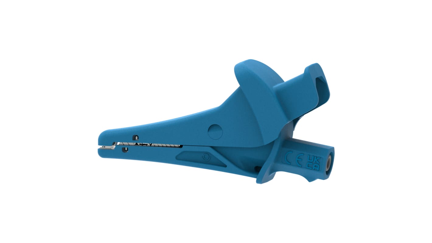 5104-IEC-BL | Alligator Clip Alligator Clip Connection, 20A, Blue | RS