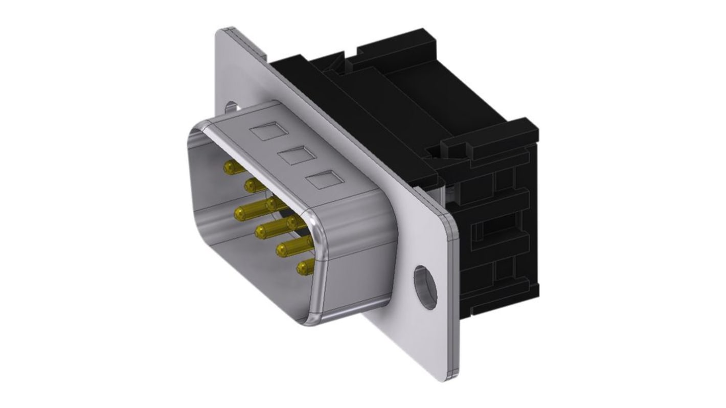 DTS09PFC/2-A | Deltron DTS 9 Way D-sub Connector Plug, 2.84mm Pitch | RS