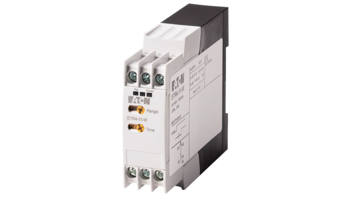 ETR4-11-W | Eaton ETR4 Series DIN Rail Mount Time Delay Relay, 400V ac ...