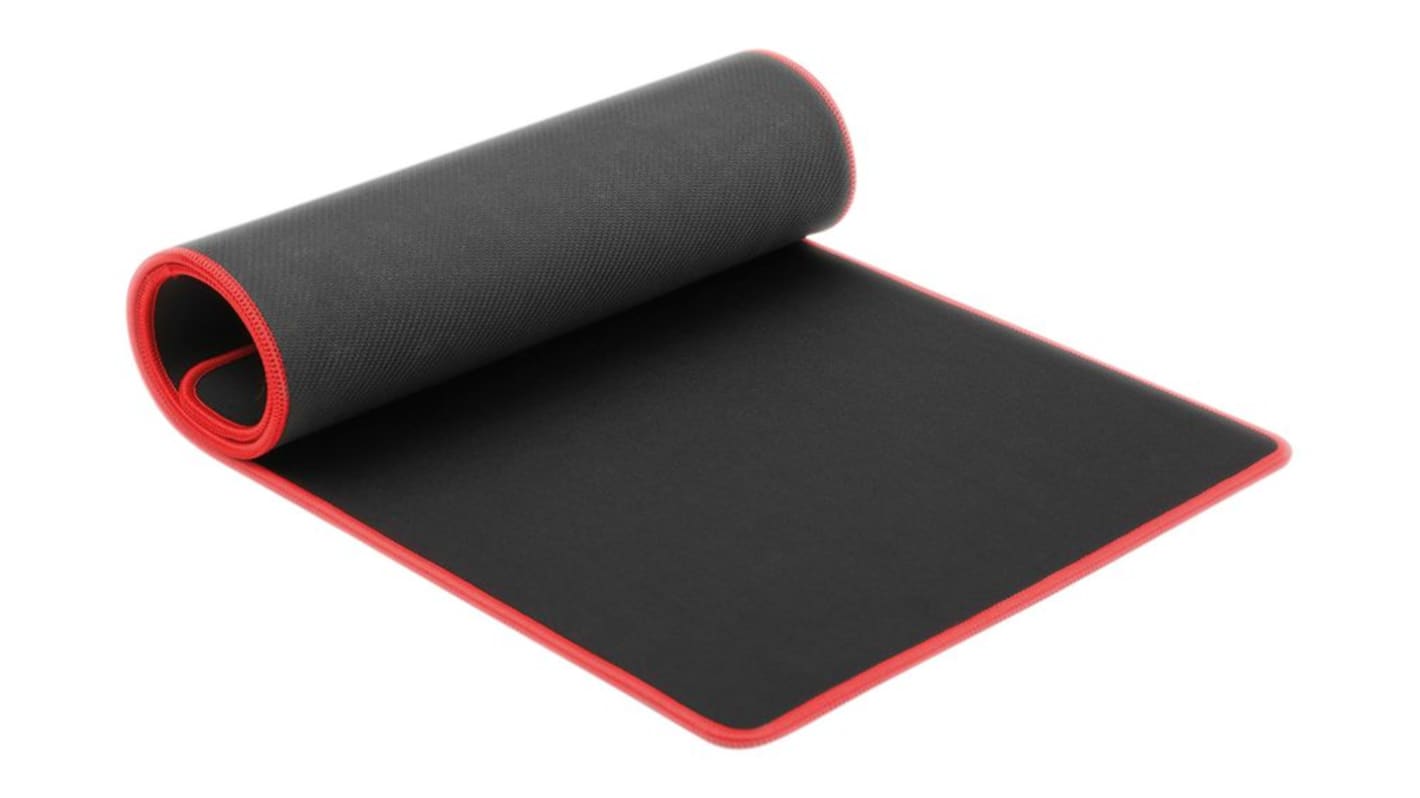 18.01.2048 | Roline Black/Red Desk Mat, Contoured, 300mm x 780mm | RS