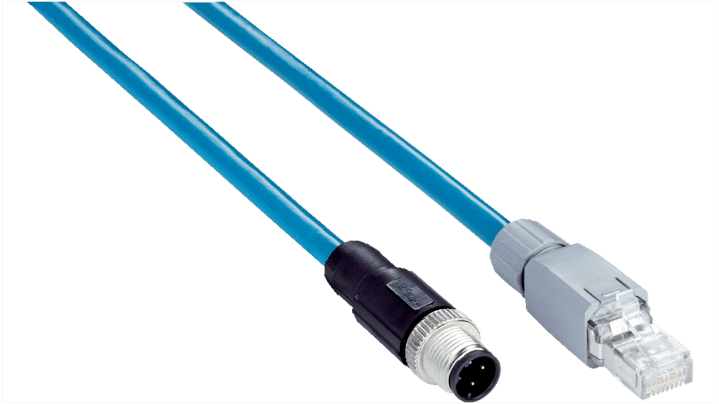 YM2D24-050EB2MRJA4 | Conector y cable Sick, con. A M12 Macho, 4 polos ...