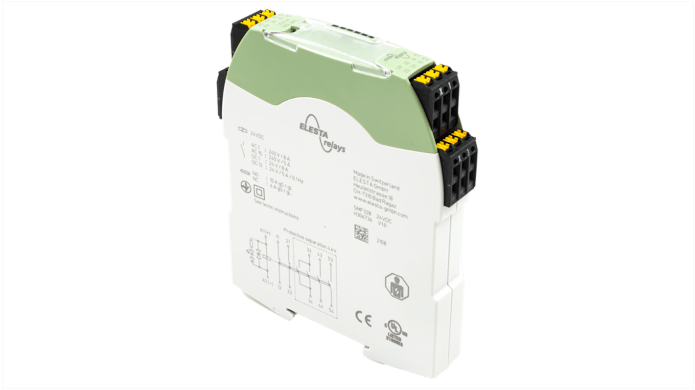SMF329-12VDC (H306735) | Force guided safety DIN Rail module, 3NO | RS
