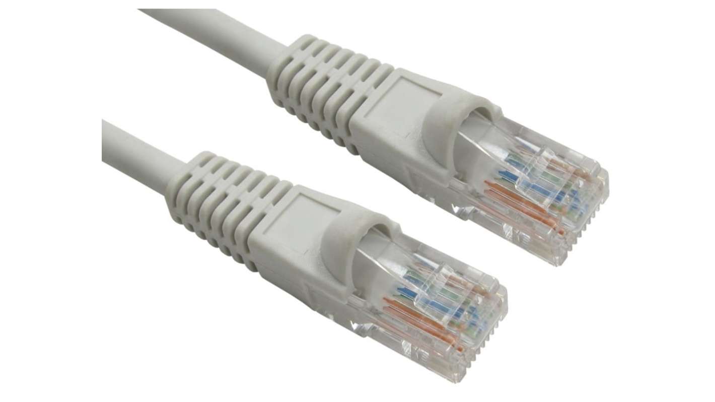 RS PRO Cat6 Straight Male RJ45 to Straight Male RJ45 Ethernet Cable, UTP, Grey LSZH Sheath, 15m | RS