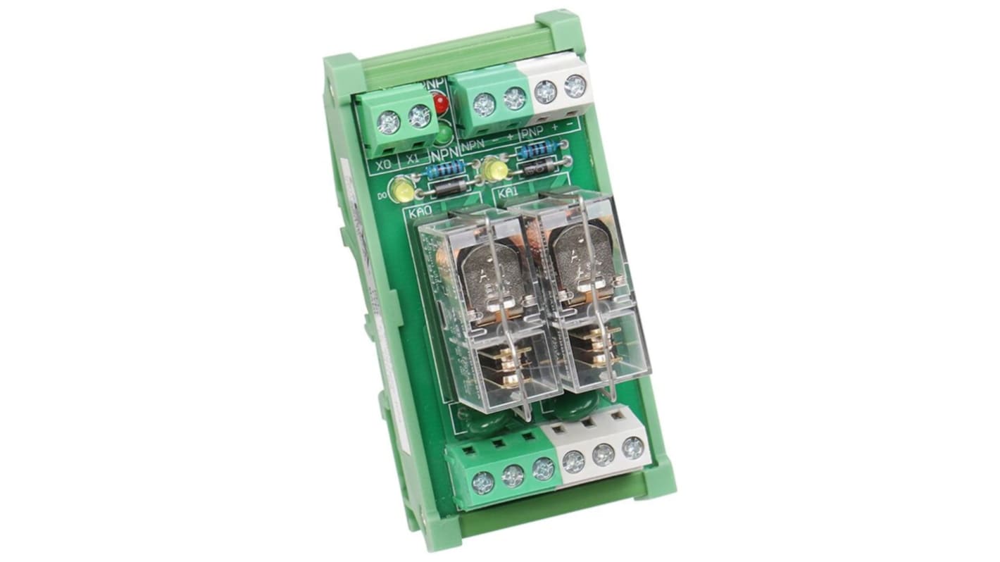 DIN-RELAY02-24V | Seeit DIN Rail Power Relay, 24V Coil, 10A Switching ...