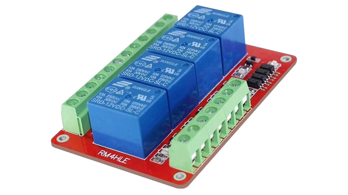 Seeit HLE-RELAY04-5V Relay Control Card Module for Arduino, AVR, PIC ...