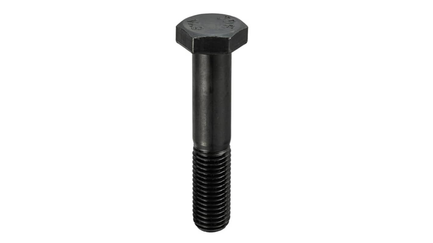 RS PRO Plain Steel, Hex Bolt, M12mm x 80mm | RS