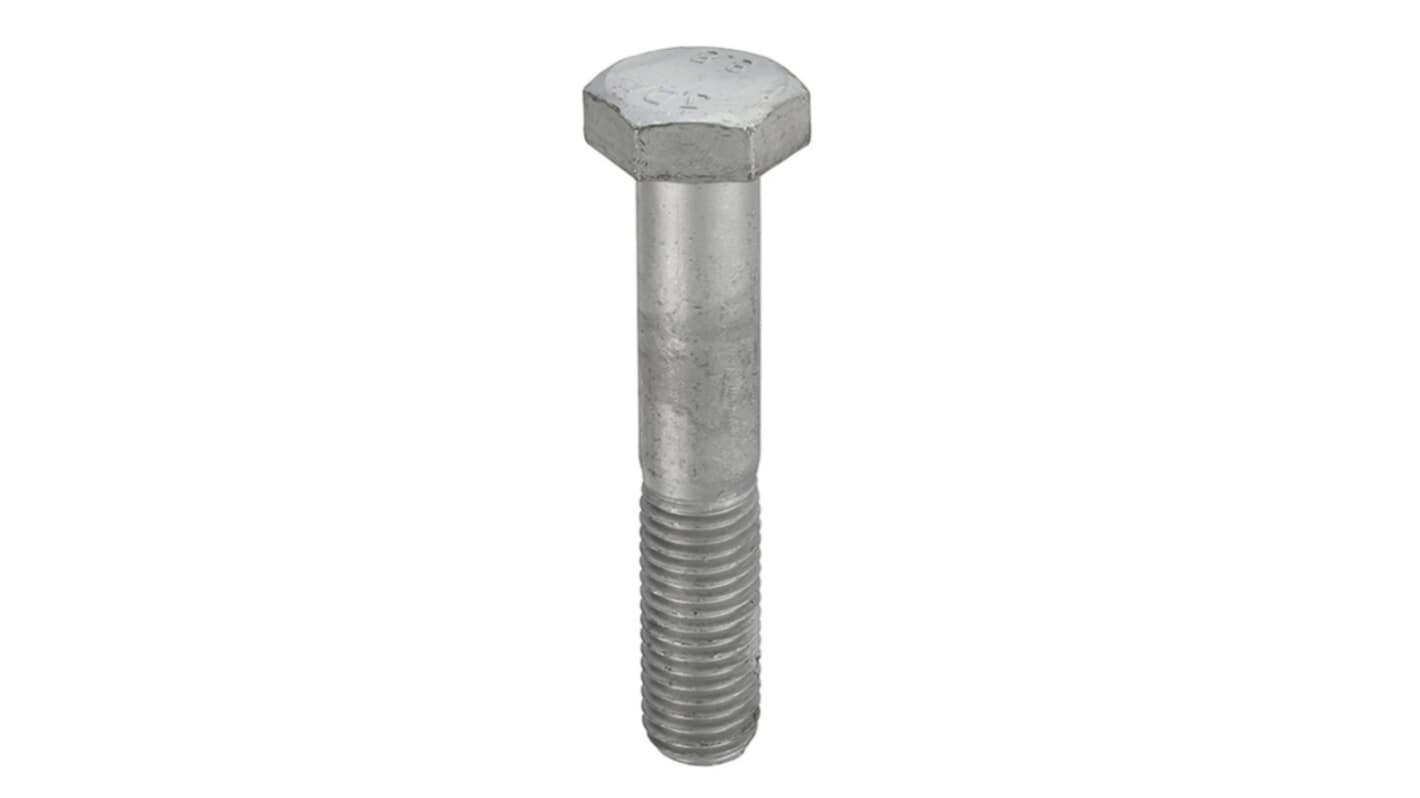 Galvanised Steel, Hex Bolt, M12mm x 90mm | RS