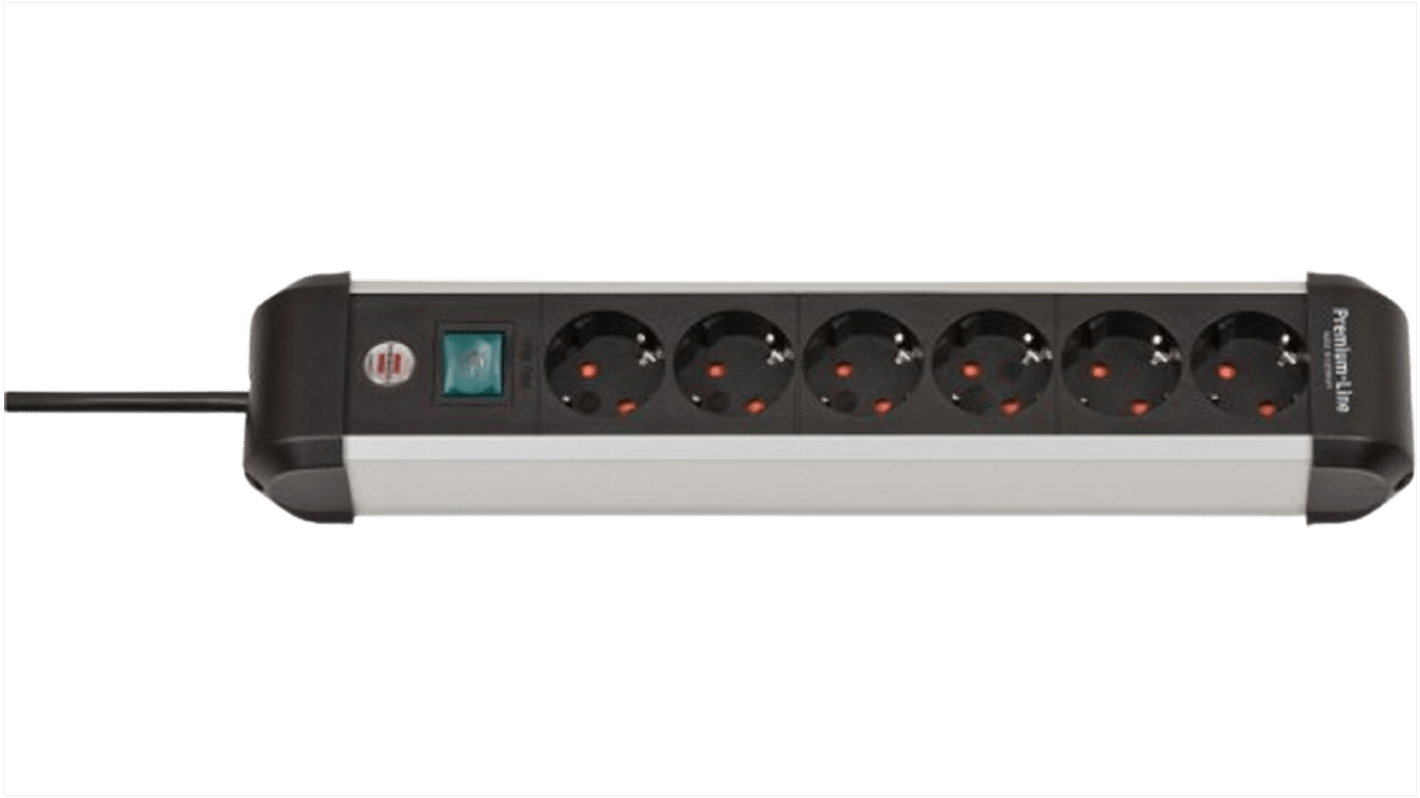 1391030600 | Hugo Brennenstuhl 3m 6 Socket Extension Lead, 230 V, IP20 | RS