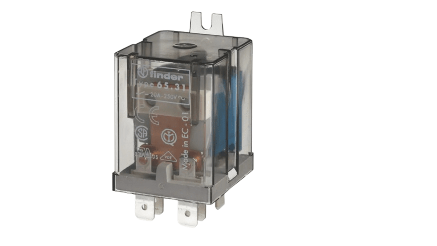 65.31.9.024.4000 | Finder Flange Mount Power Relay, 24V Coil, 40A ...