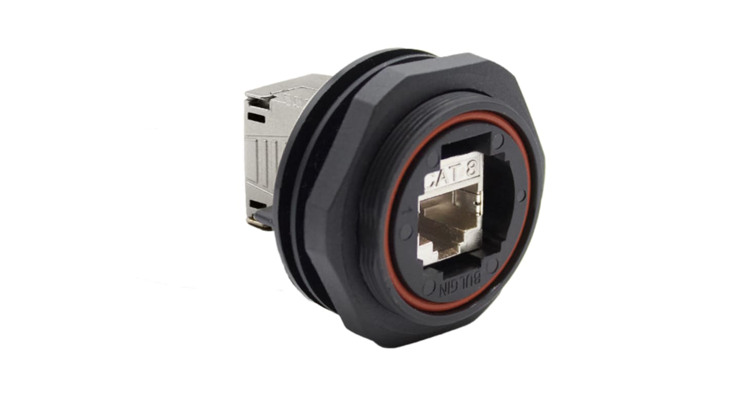 Bulgin イーサネットコネクタ, メス, RJ45コネクタ, パネルマウント, Cat8, PX0856/KS | RS