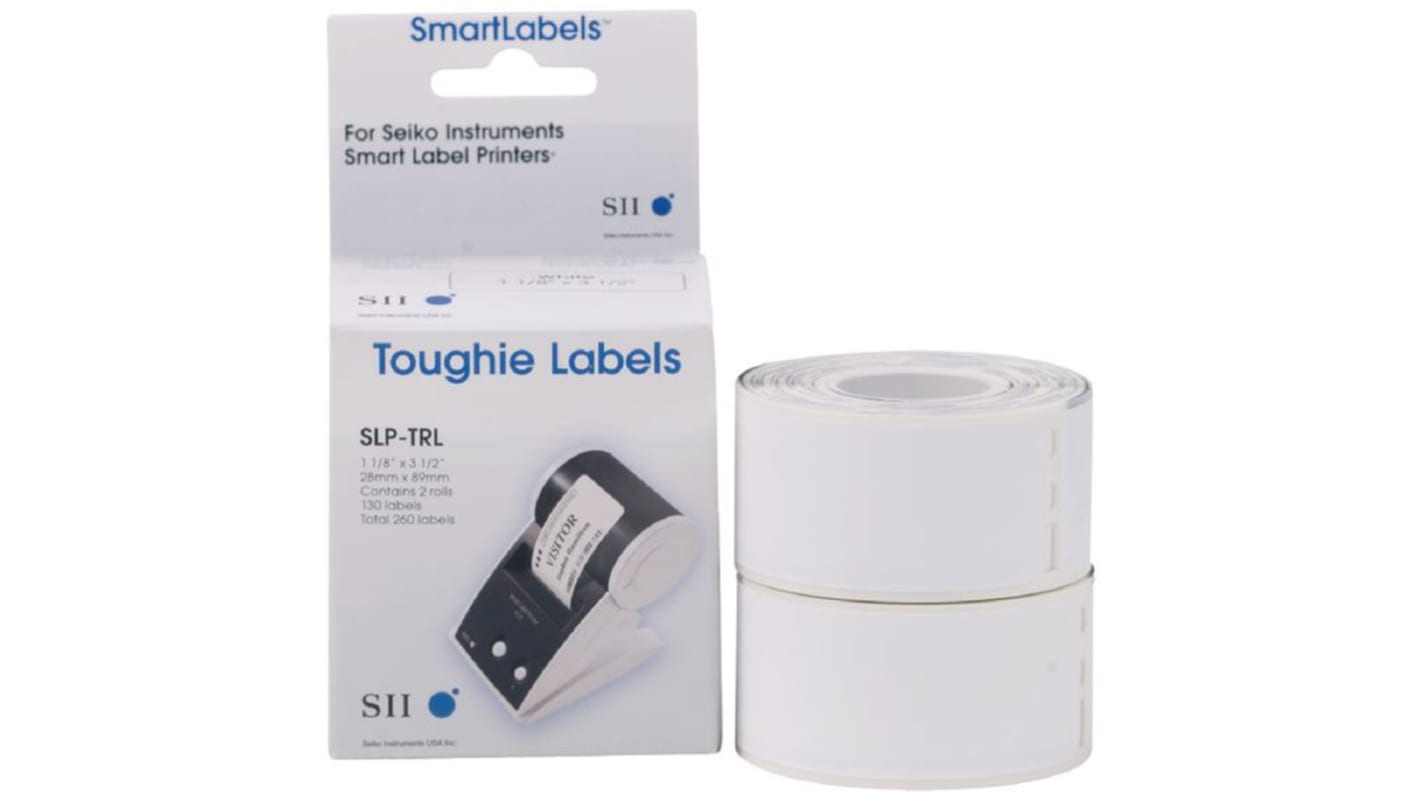 SLP-TRL | SII White Label Roll, 28mm Width, 89mm Height, 130Per Roll ...