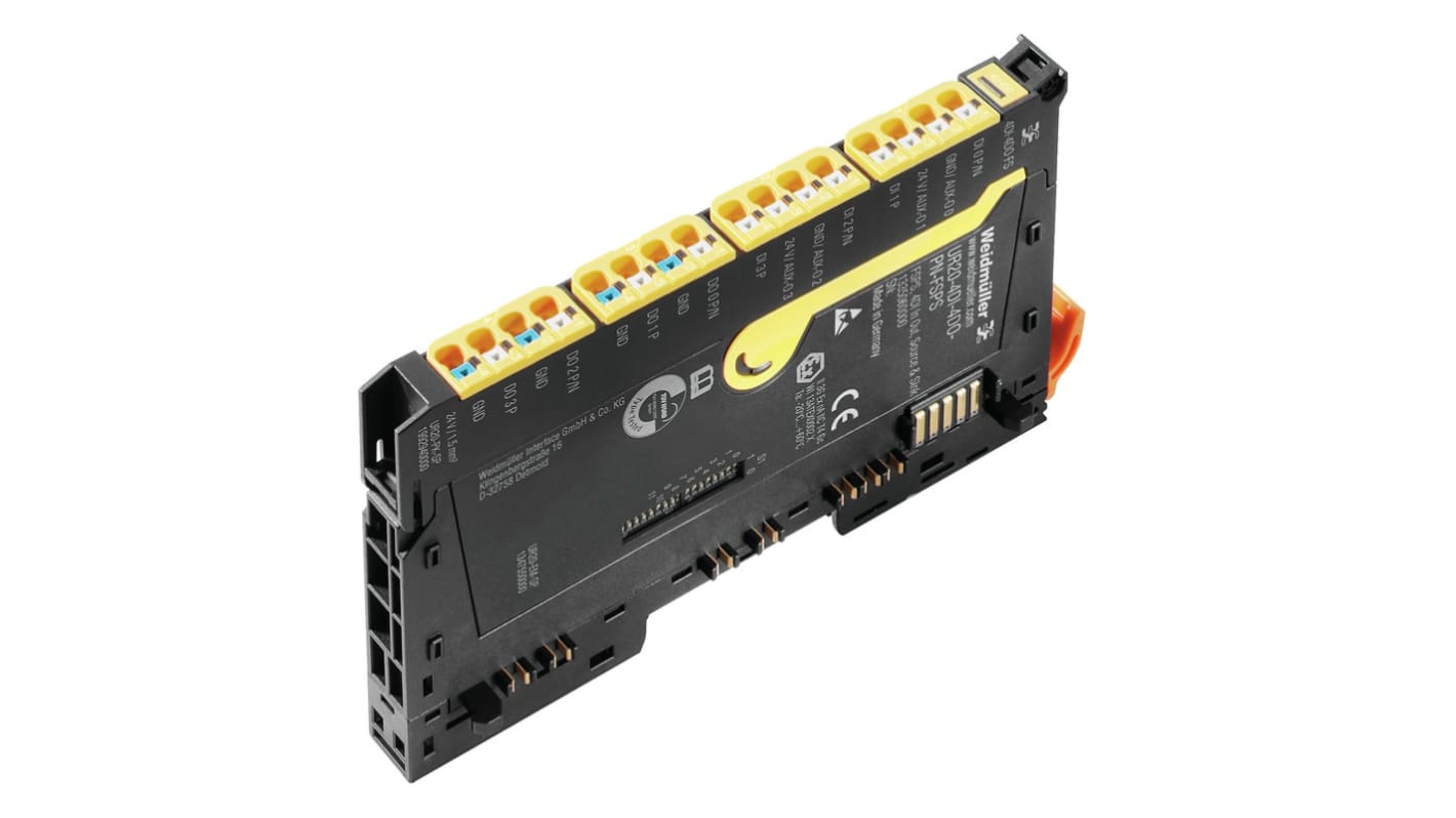 2464570000 | Weidmüller UR20 Series Input/Output Module, 4 Inputs, 4 Outputs, 24 V | RS