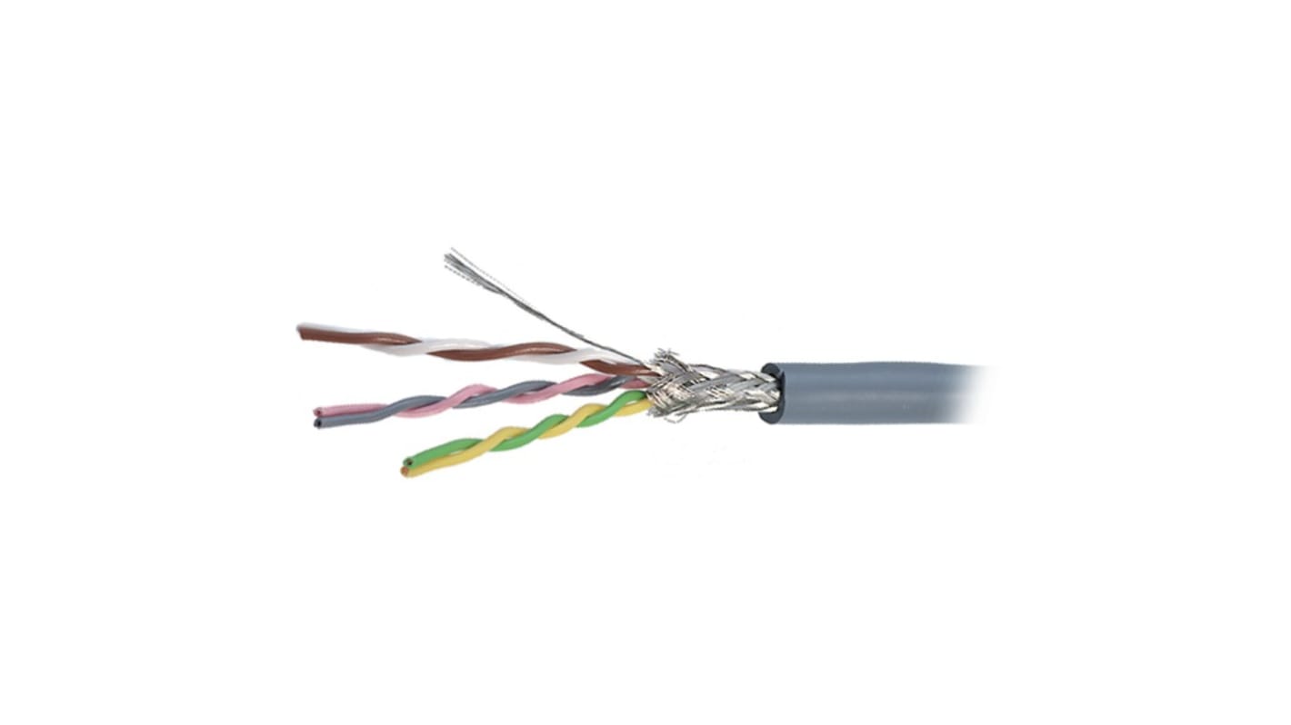 DATAFLEX CY 2X2X0.14 MM² 100M | Cabloswiss CY Multicore-Kabel, 3-adrig ...