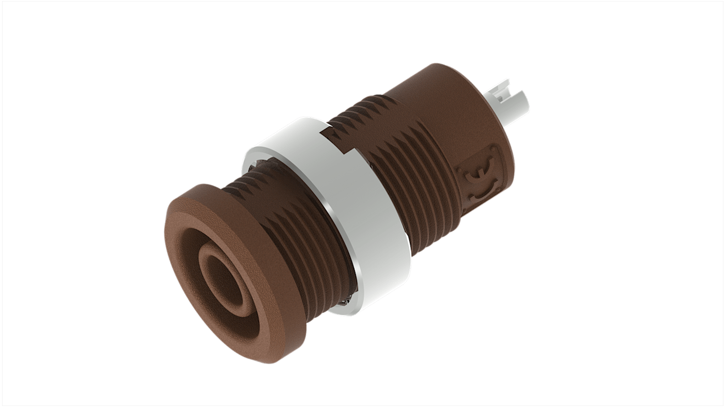 3275-I-Bn | Brown Female Banana Socket, 4 mm Connector, Solder ...