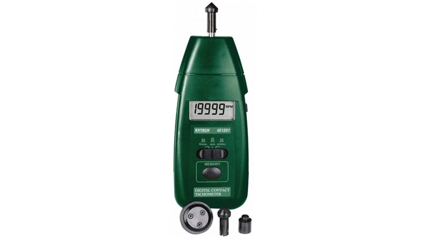 461891 | Extech Tachometer Best Accuracy ±0.05 % - Contact LCD 20000rpm ...