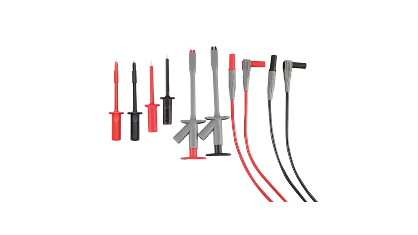 TL810 | Extech Test lead, 1kV, Black, Grey, Red, 40in Lead Length | RS