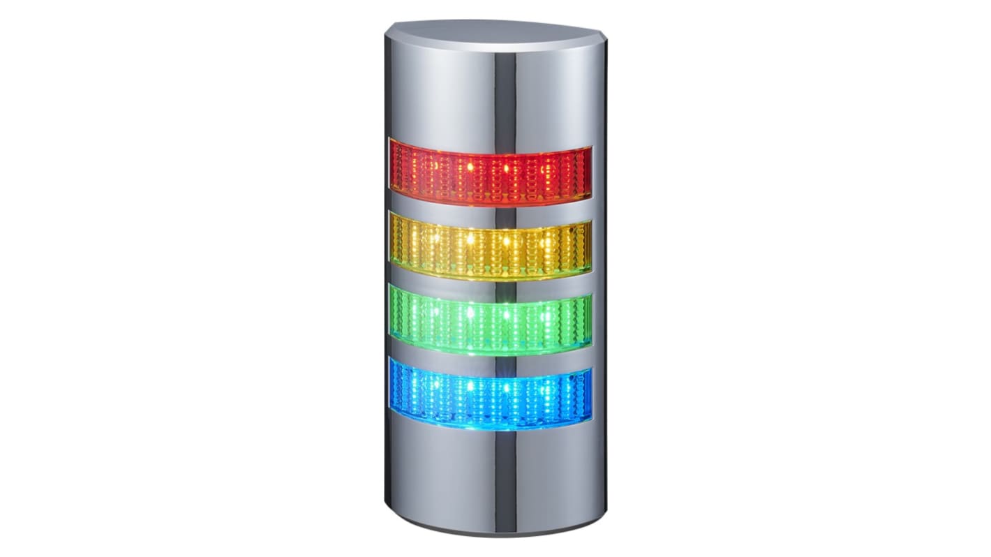 WE-402UB-LAN | Patlite WE Series Multicolour Buzzer Signal Tower, 1 ...