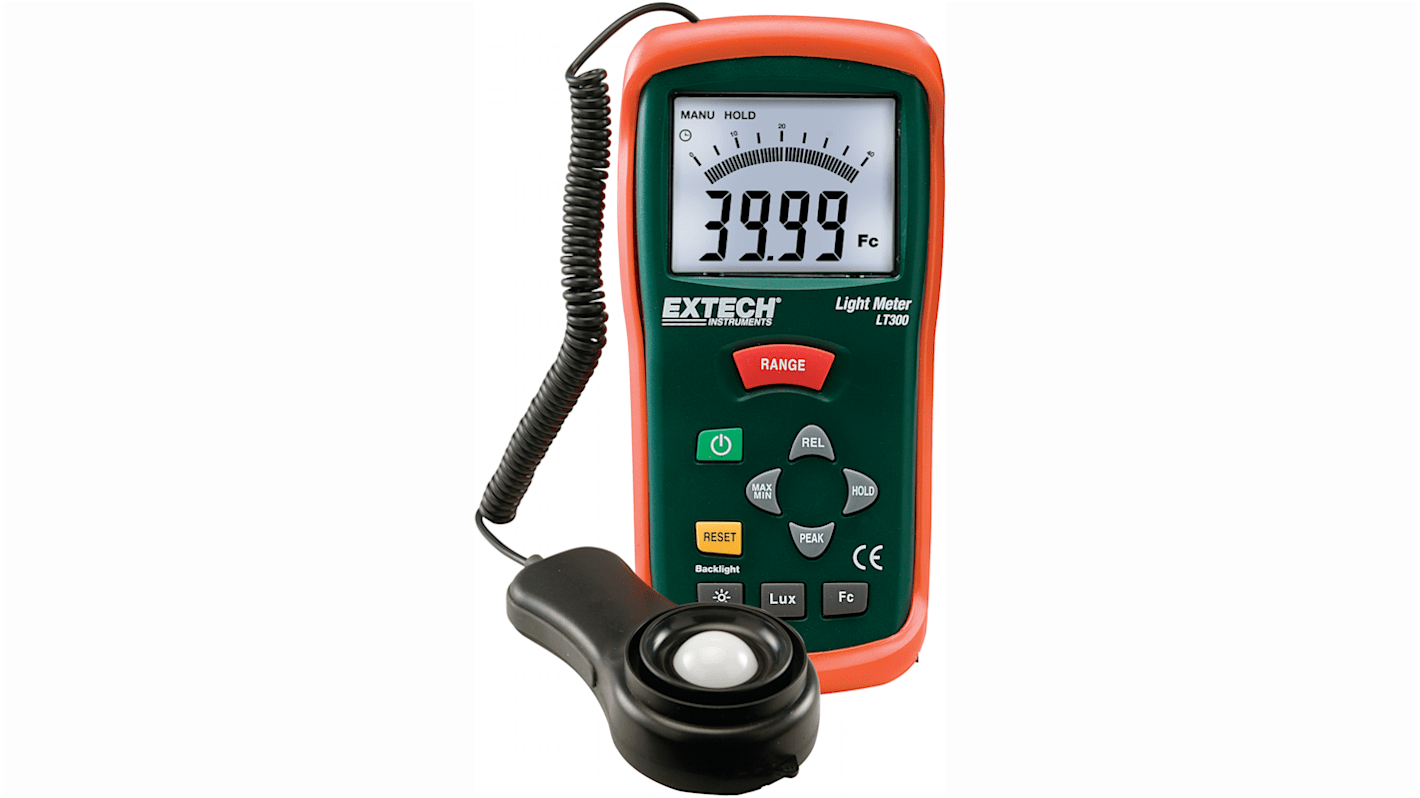 Extech LT300 Light Meter400000lx, ±5% of Reading | RS