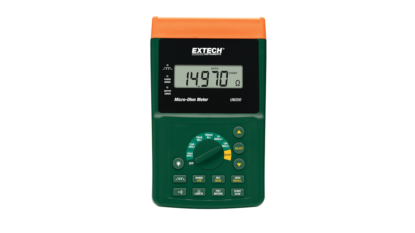 Extech UM200 Handheld Ohmmeter, 6 kΩ Max, 4 Wire | RS