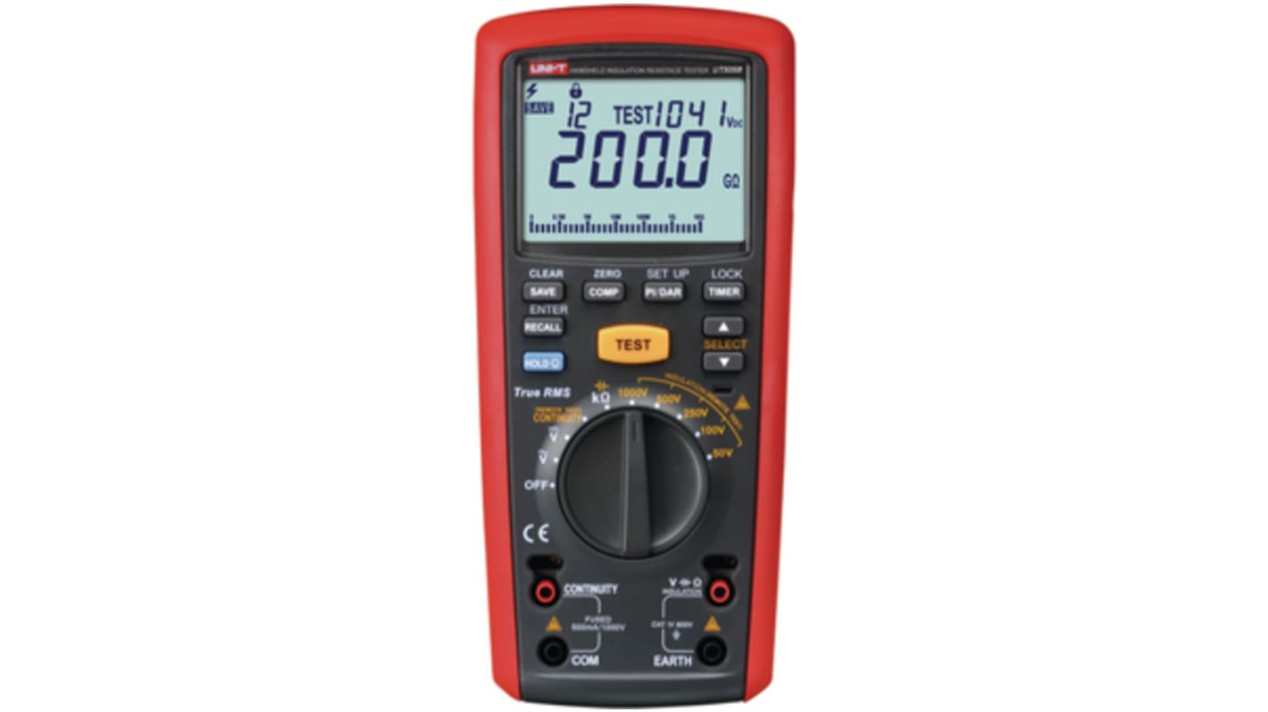 UNI-T UT505B Digital Multimeter, 1kV Max, 200GΩ Max, CAT III 1000 V ...