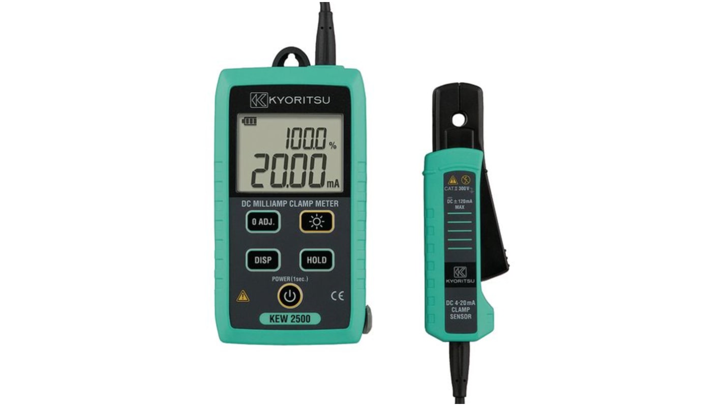Kyoritsu KEW 2500 Clamp Meter, 20mA dc CAT II 300V | RS