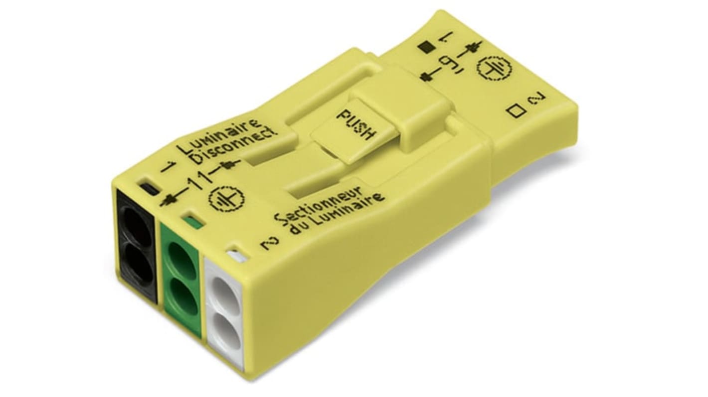 873-953-1 | WAGO, 873 Connector, Yellow, Insulated, Copper 16 → 12 AWG | RS
