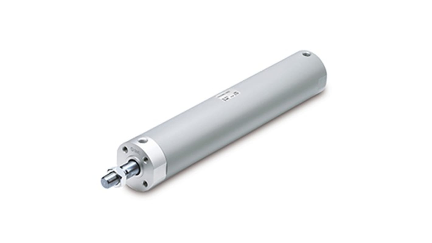 Pneumatic Piston Rod Cylinder - CG1BN20-125Z, 20mm Bore, 125mm Stroke, CG1 Series, Double Acting ...