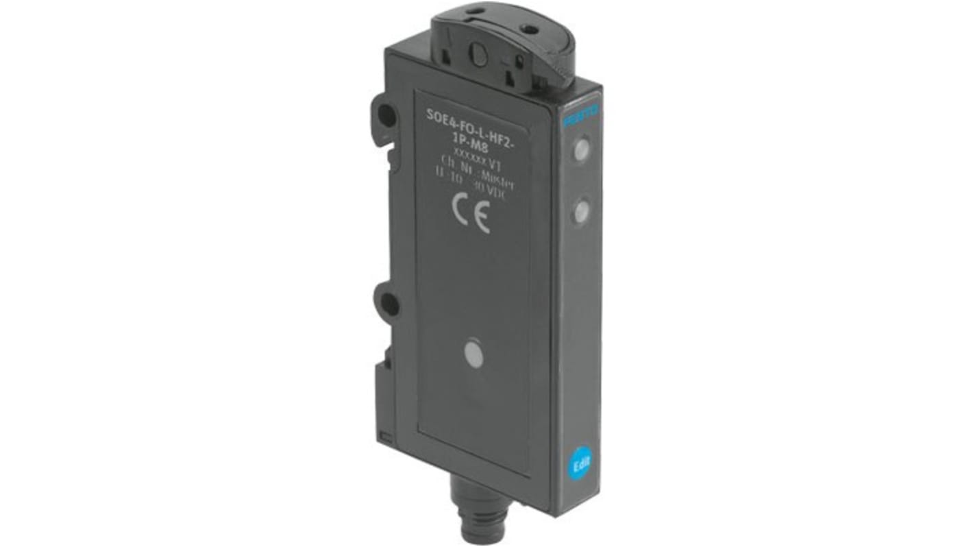SOE4-FO-L-HF2-1N-M8 | Festo Fibre Optic Sensor, NPN Output, IP64, 10 ...