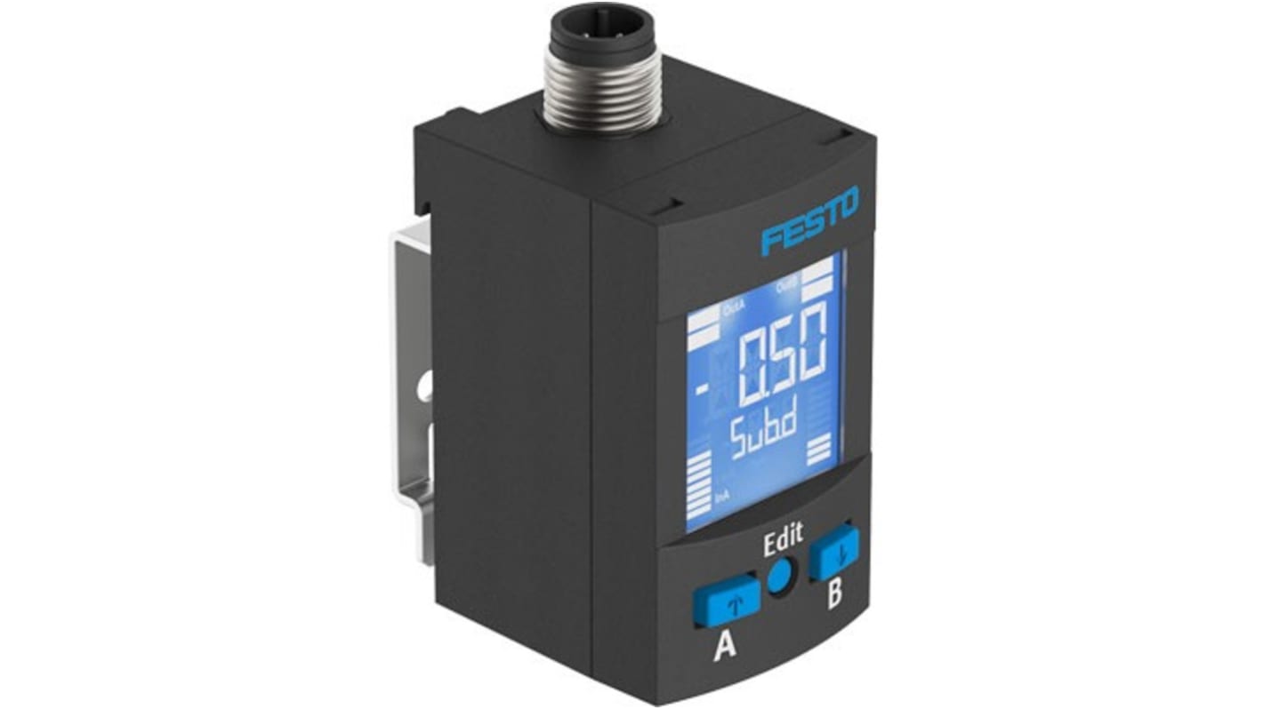 SPAU-P6R-W-G18FD-L-PNLK-PNVBA-M8U | Festo Pressure Sensor, 20 - 30V dc ...
