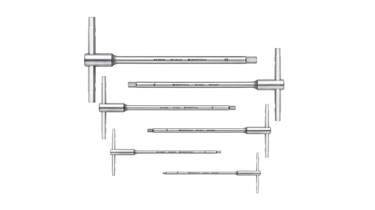 PB 1204.SET 10 | 6 piece T Shape Metric Hex Key Set, 3 mm, 4 mm, 5 mm ...