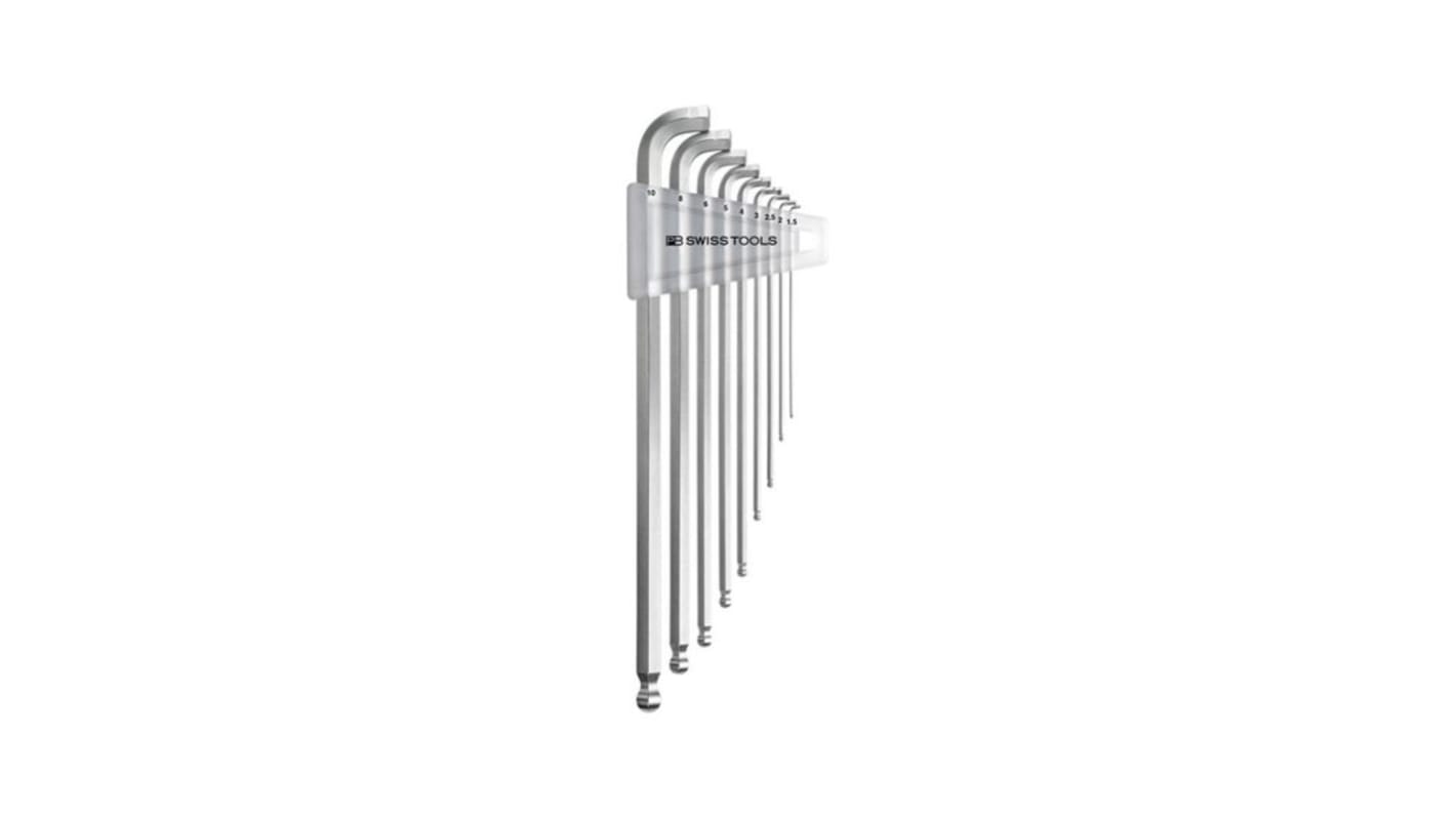 PB 2222.LH-10 | 9 piece L Shape Metric Hex Key Set, 1.5 mm, 2.5 mm, 2 ...