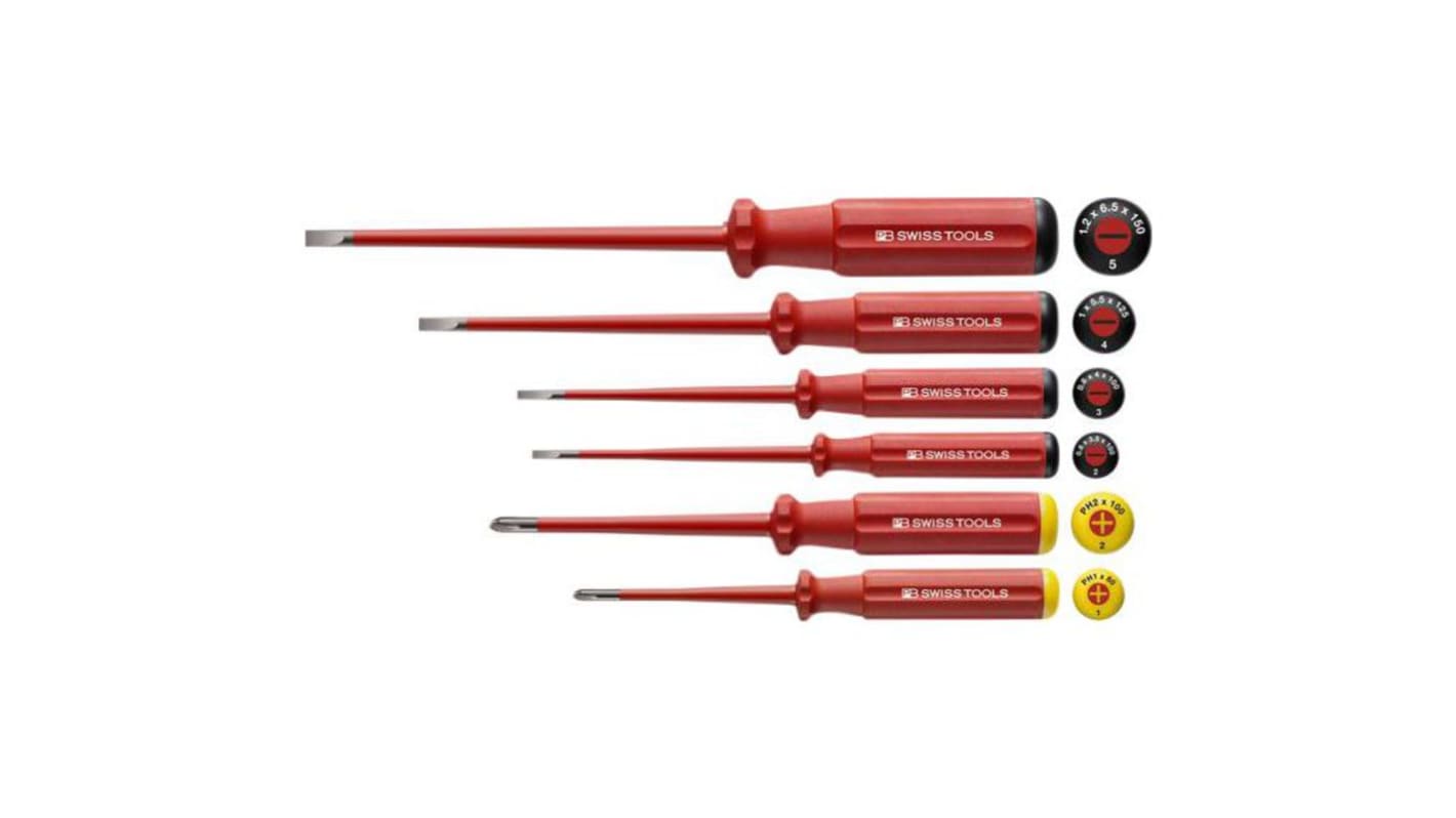 PB 5542.SL | Phillips, Slotted Insulated Screwdriver Set, 6-Piece | RS