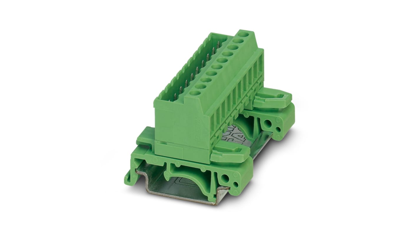 1788198 | Phoenix Contact COMBICON UMSTBVK Series Green DIN Rail ...