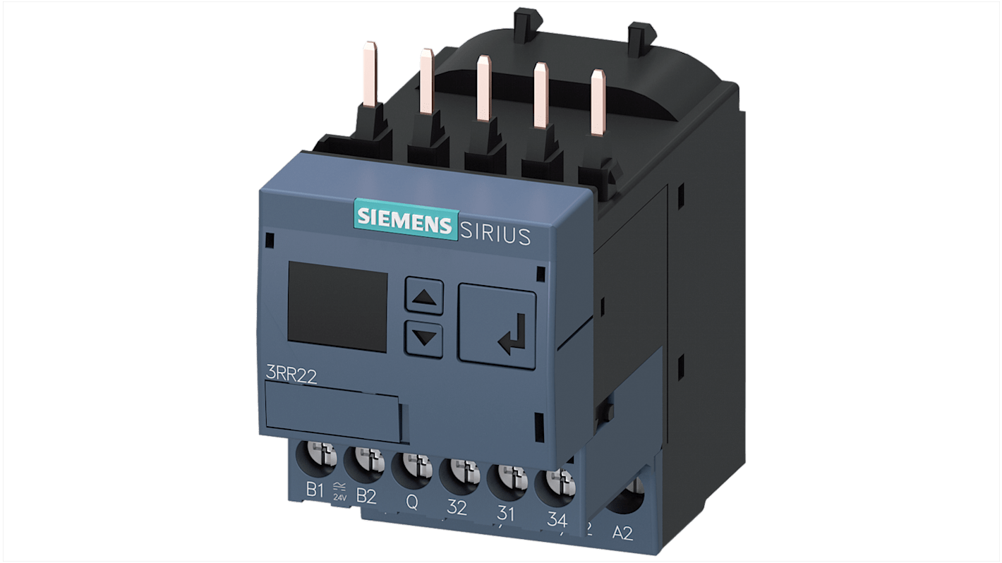 3RR2241-1FA30 | Siemens 3RR Monitoring Relay 1NO + 1NC, 1.6 → 16 A F.L ...