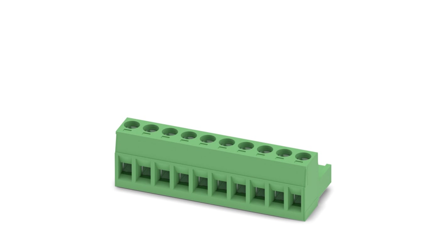 1754601 | Phoenix Contact 5mm Pitch 10 Way Pluggable Terminal Block ...