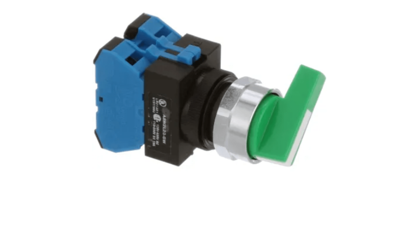 ASW2L20-GW | Interruptor selector Idec 2 Posiciones Roscado, 10A ...