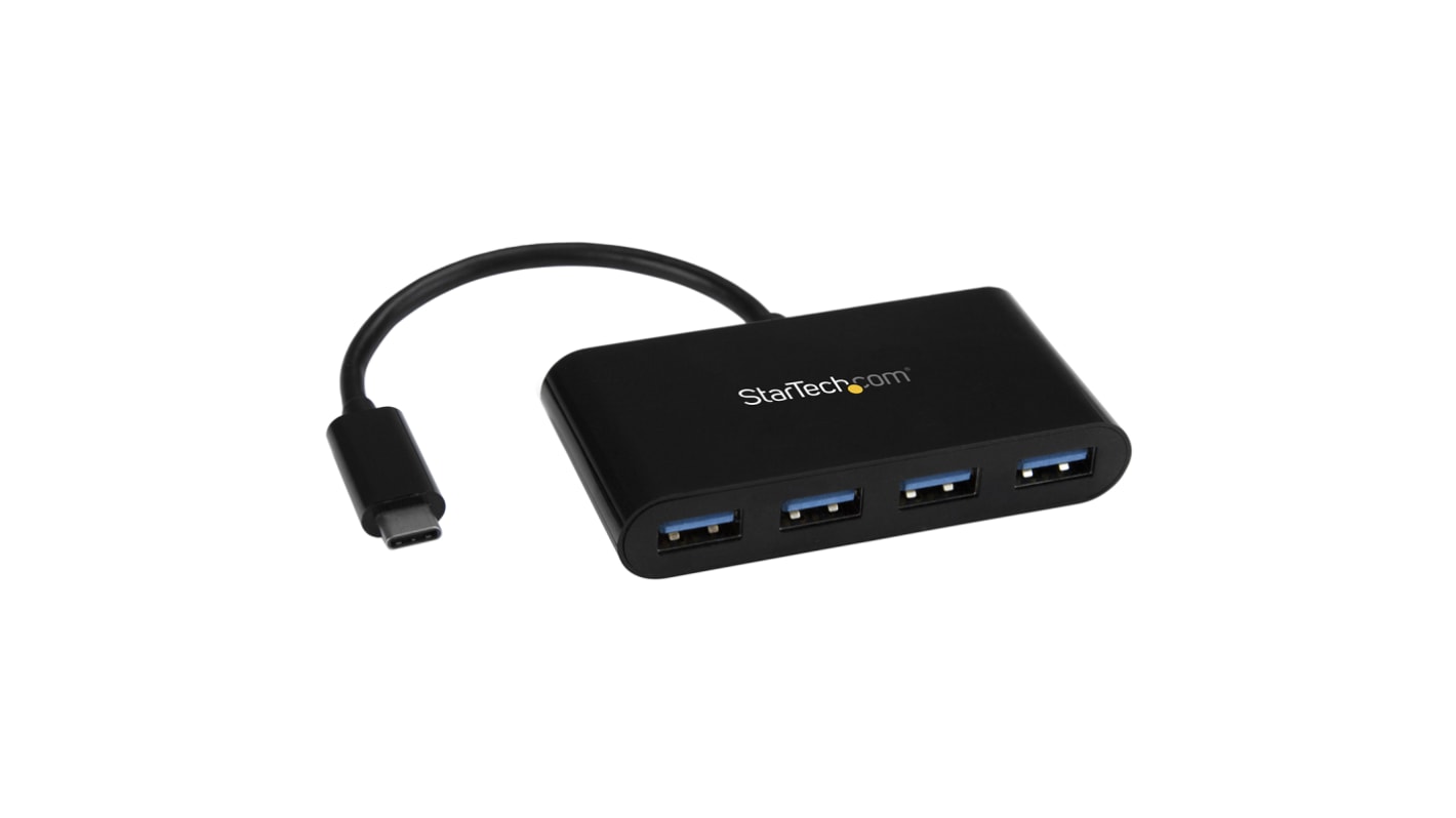 HB30C4AB | StarTech.com 4 Port USB 3.0 USB A, USB C Hub, USB Bus Powered, 80 x 41 x 15mm | RS