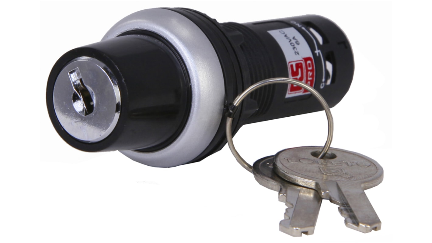 IP65 Key Switch, 1 CO 3-Way | RS