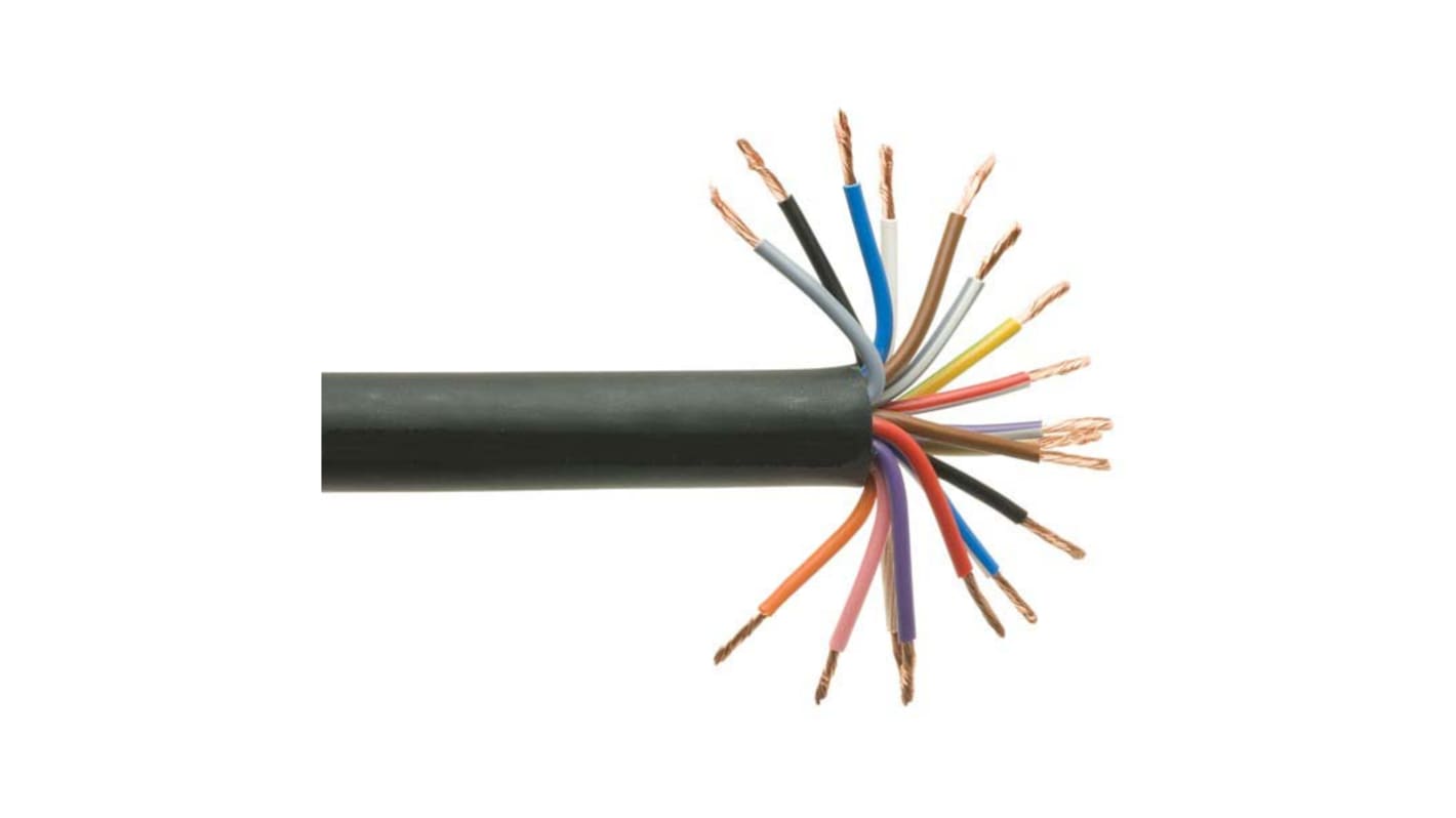 RS PRO Multicore Data Cable, 0.5 mm², 18 Cores, 20 AWG, Unscreened ...