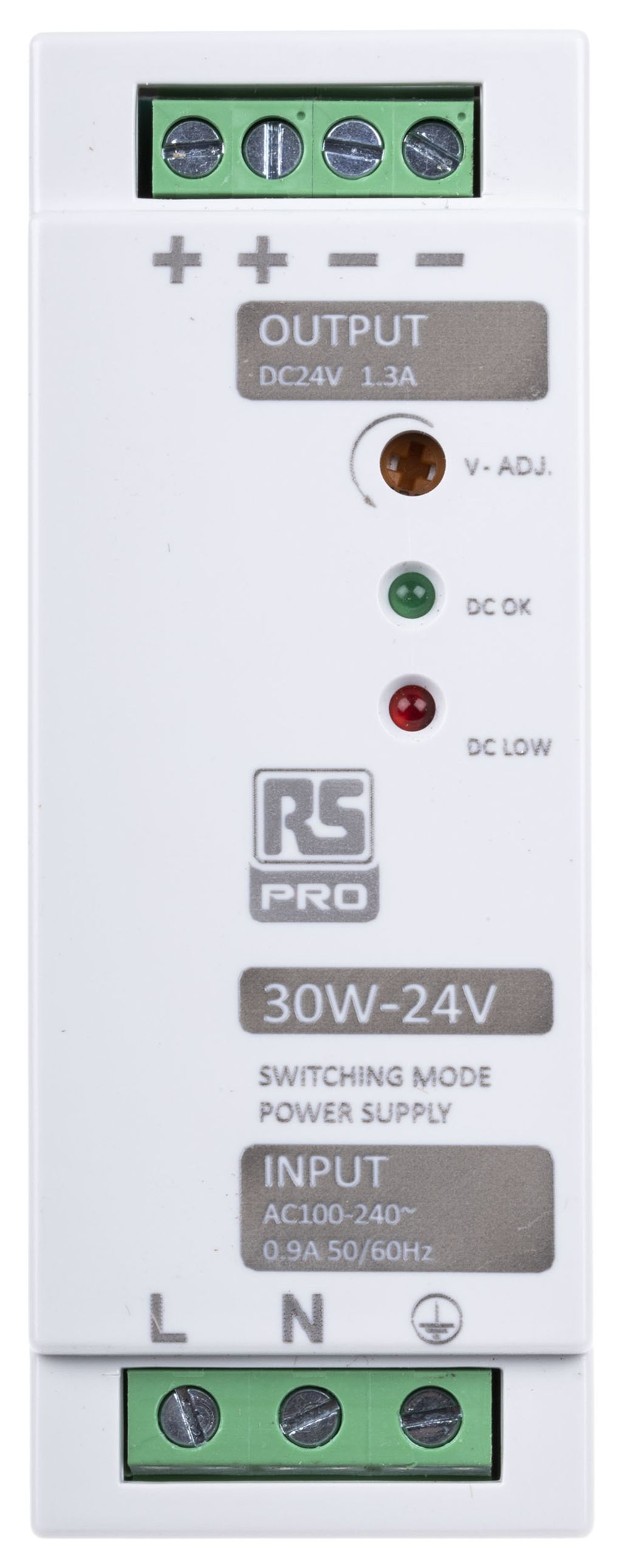 RS PRO Switch Mode DIN Rail Power Supply 230V ac Input, 24V dc Output ...